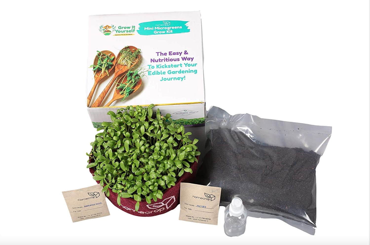 All-Inclusive Microgreens Kits for Wheatgrass, Cabbage & more